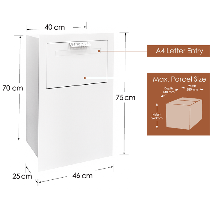 Apex Fence/Brick Parcel Letterbox – Dagood Letterboxes