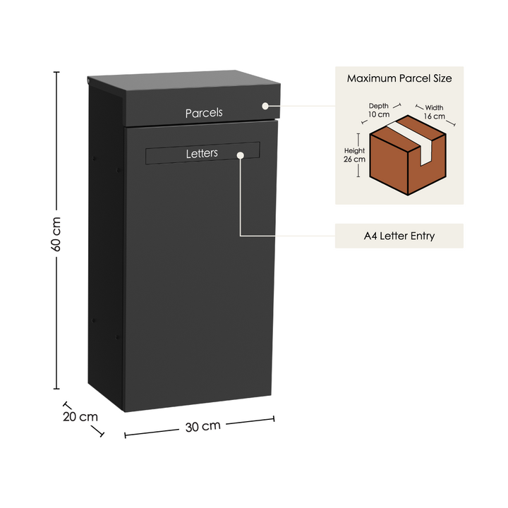 Flint | Secure, Modern Design Wall-Mount Parcel Letterbox – Dagood ...