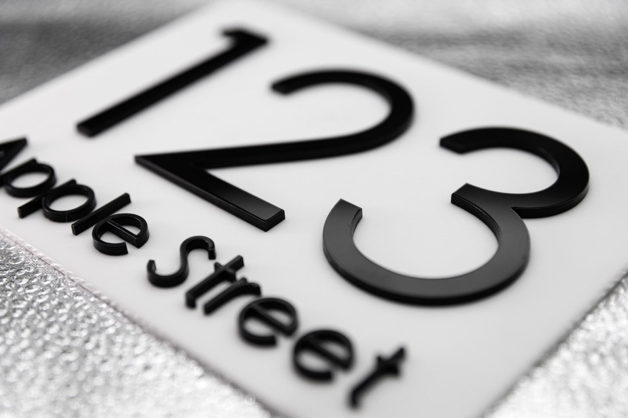 White Custom Sign Small - Laser Cut – Dagood Letterboxes