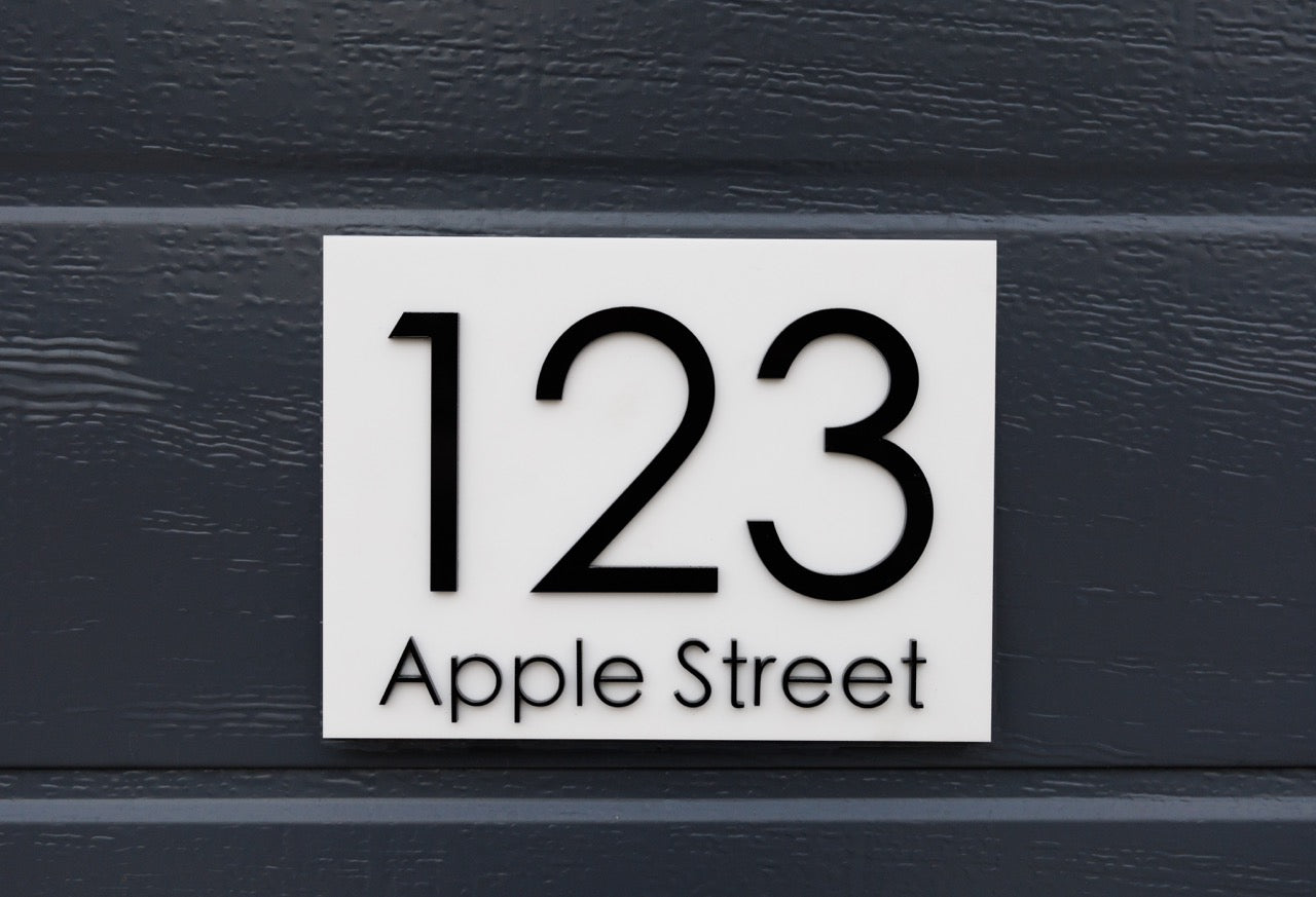 White Custom Sign Small - Laser Cut – Dagood Letterboxes