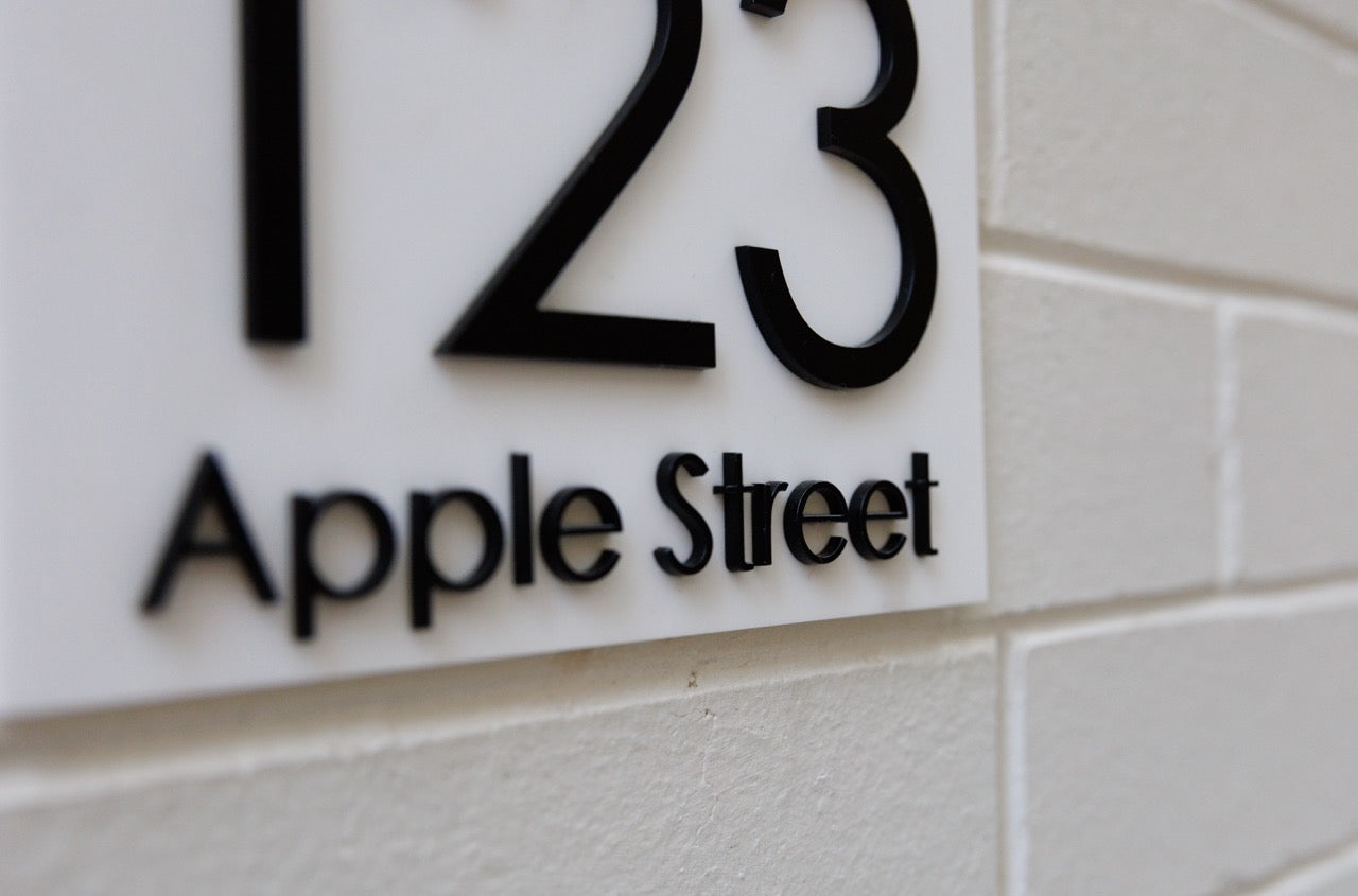 White Custom Sign Small - Laser Cut – Dagood Letterboxes