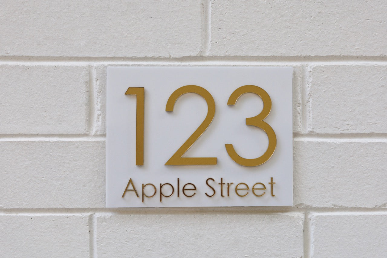 White Custom Sign Small - Laser Cut – Dagood Letterboxes