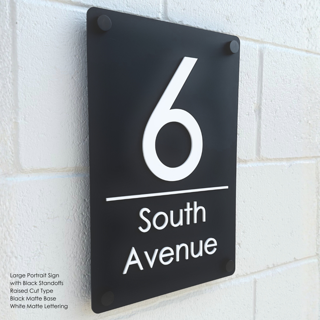 Custom Address Sign Large - Portrait – Dagood Letterboxes